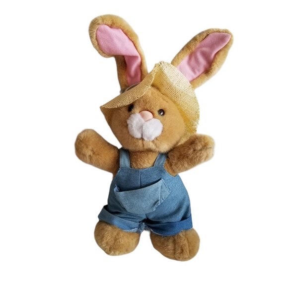Applause | Toys | Vintage Applause Stuffed Bunny Rabbit Plush Overalls ...